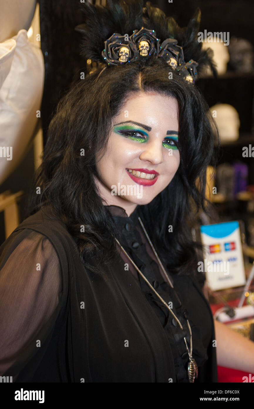 Frankie Lynn, designer & alternative model on her vendor stand at the ...