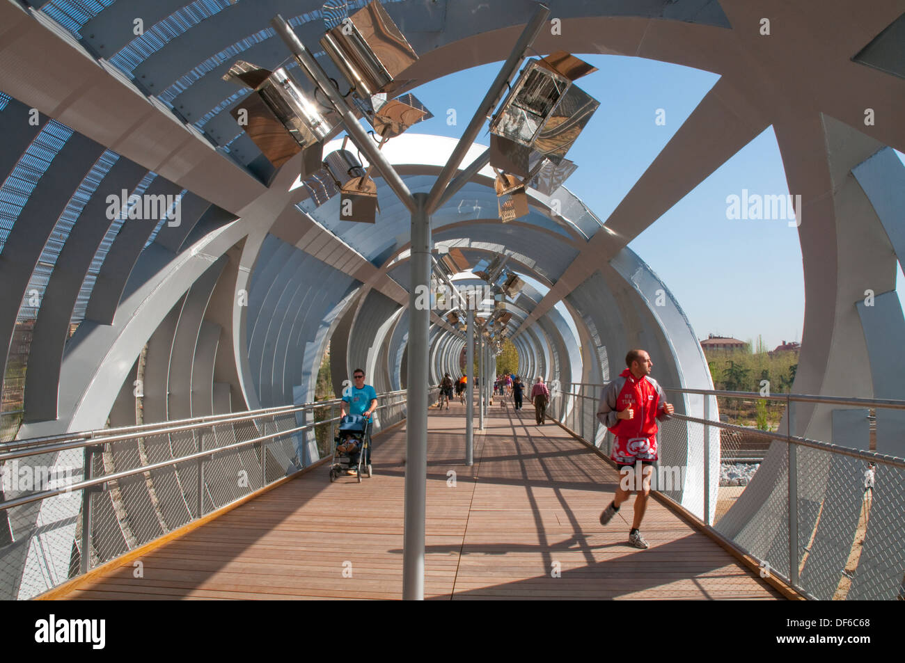 Bridge by Perrault. Madrid Rio, Madrid, Spain Stock Photo - Alamy