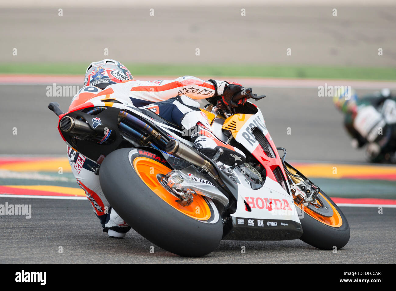 Spanish rider, Daniel Pedrosa, tries to get the pole position in ...