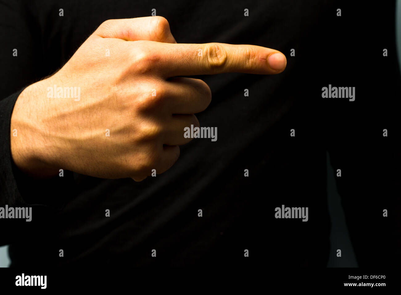 Hand pointing signs hi-res stock photography and images - Alamy