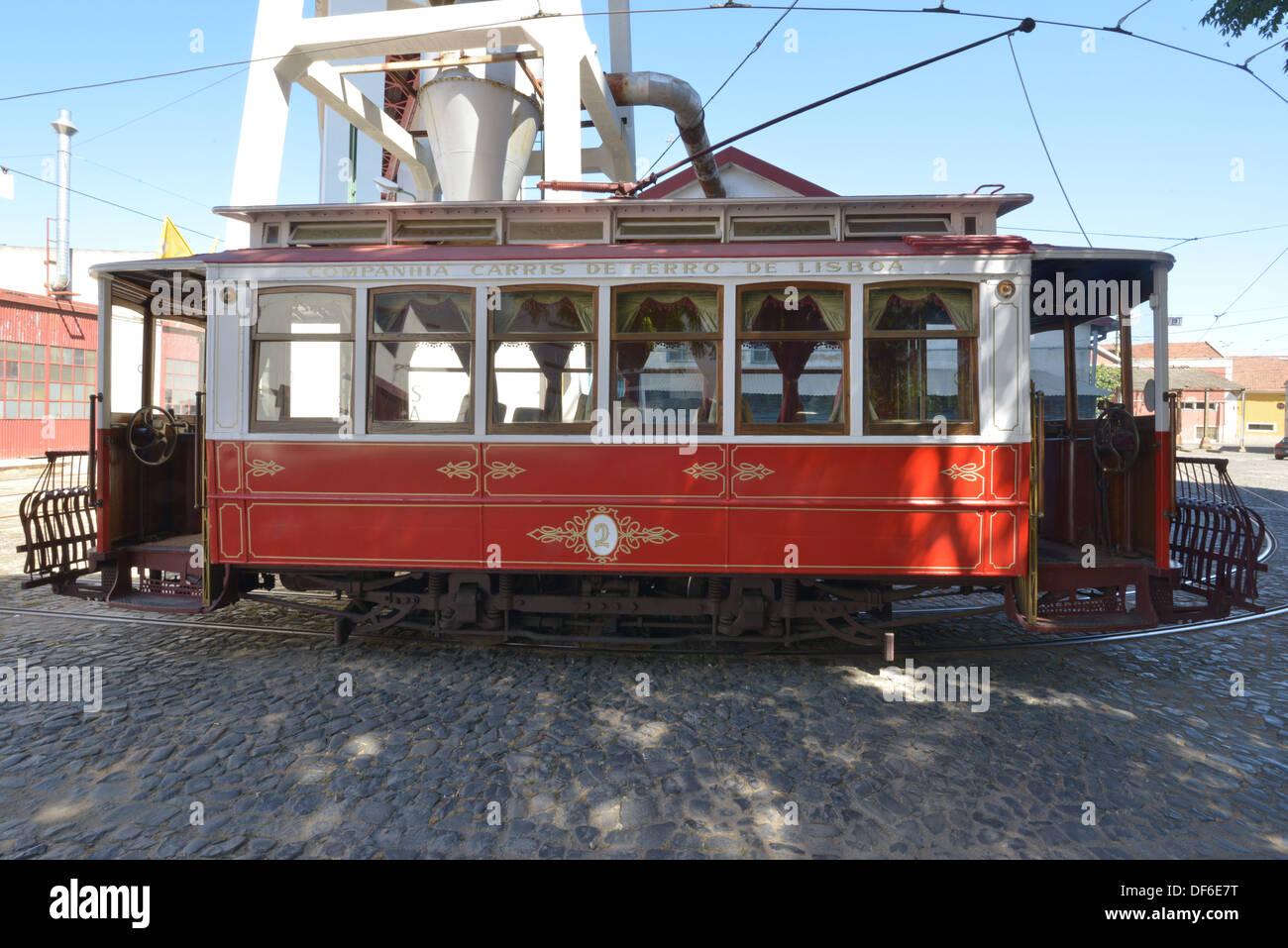 A Victorian tram in Lisbon Stock Photo - Alamy