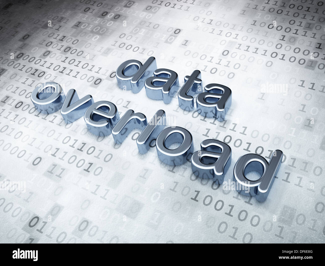Data concept: Silver Data Overload on digital background Stock Photo ...