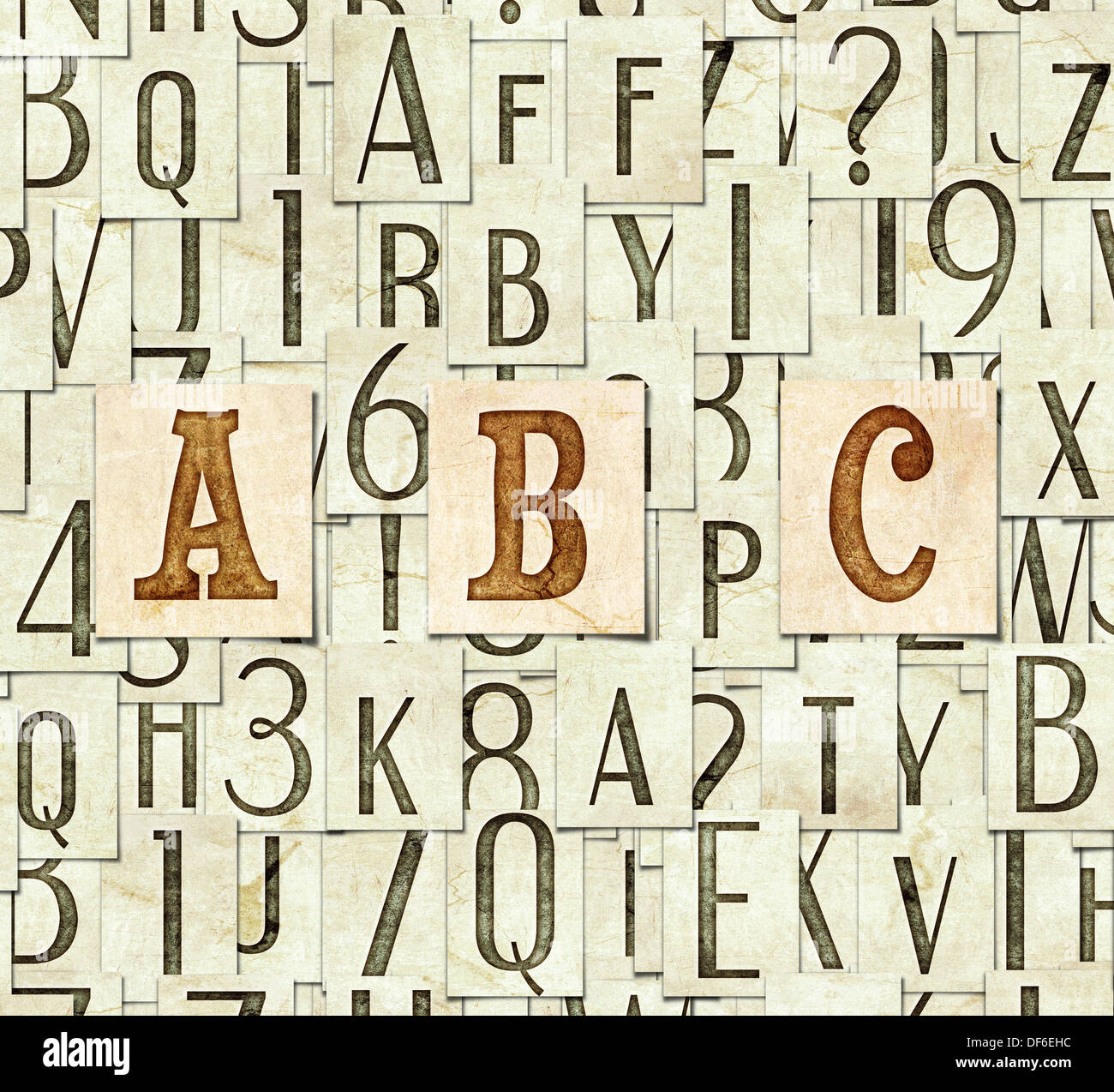 seamless background with letters . Linux Libertine fonts used in the ...