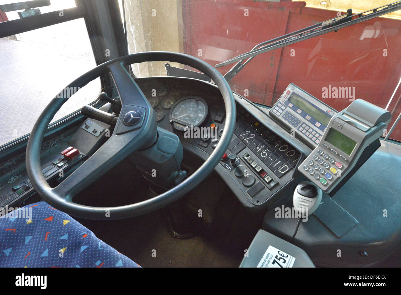 Bus cab at a museum in Portugal Stock Photo - Alamy