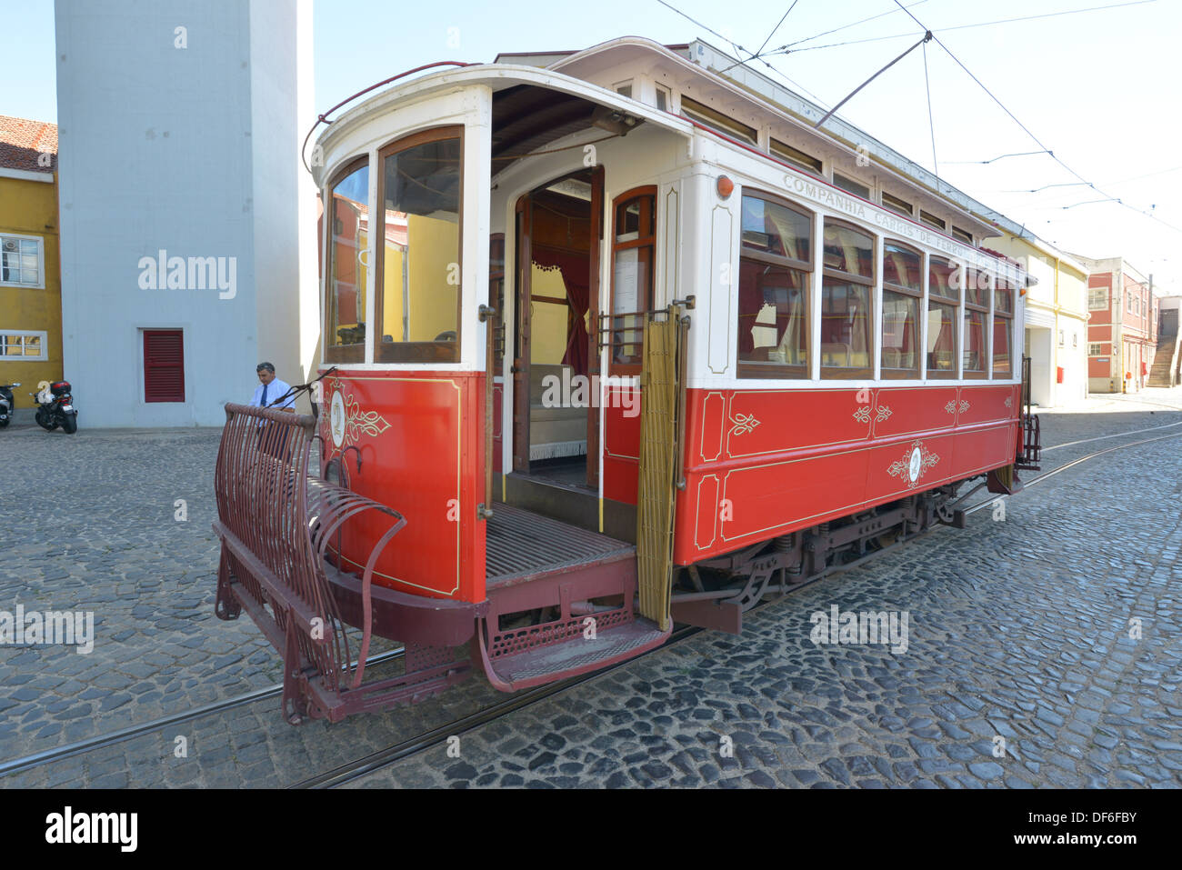A tram at a museum in Lisbon Stock Photo - Alamy