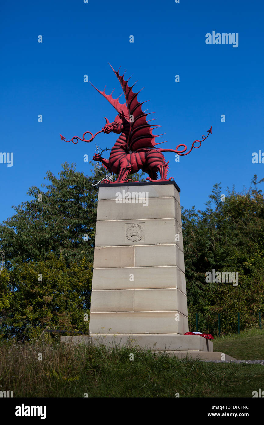 The red dragon memorial to Welsh soldiers who died at Mametz Wood in ...