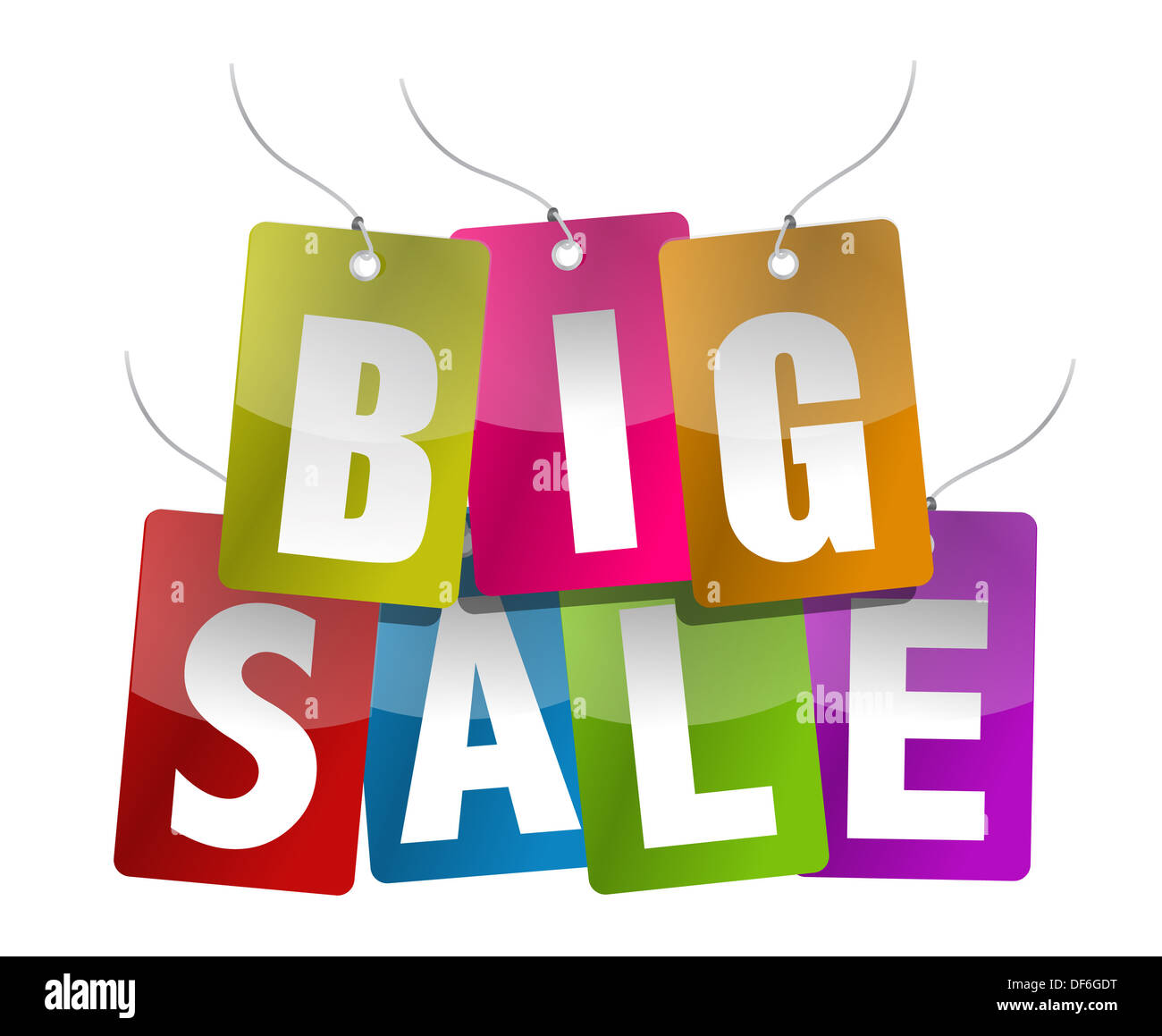 Big Sale Sign - White Letters on different color Backgrounds Stock ...