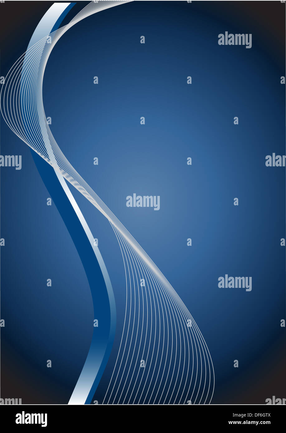 Abstract blue background with waves illustration design Stock Photo - Alamy