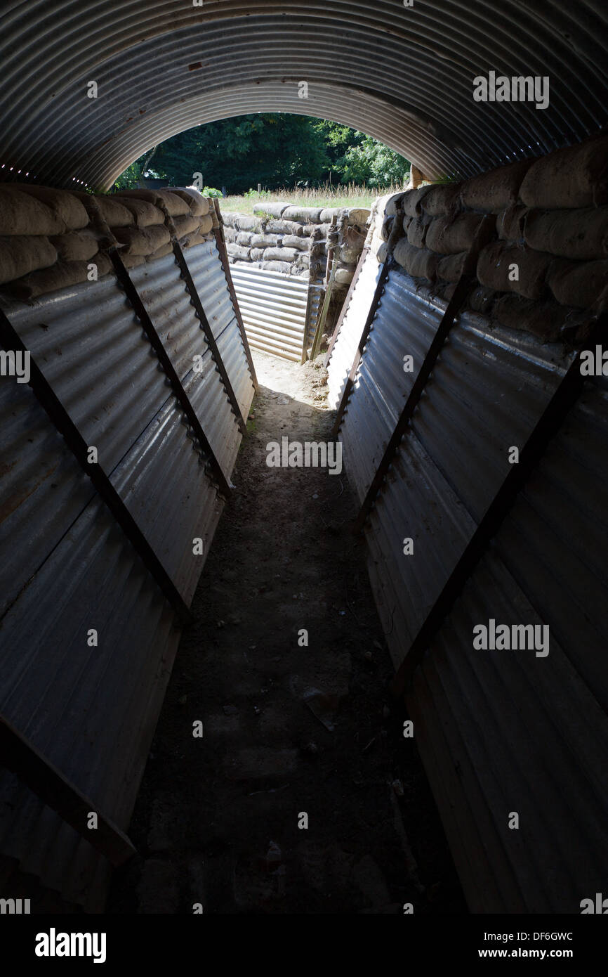 Original trench at Auchonvillers in the Somme region of France Stock ...