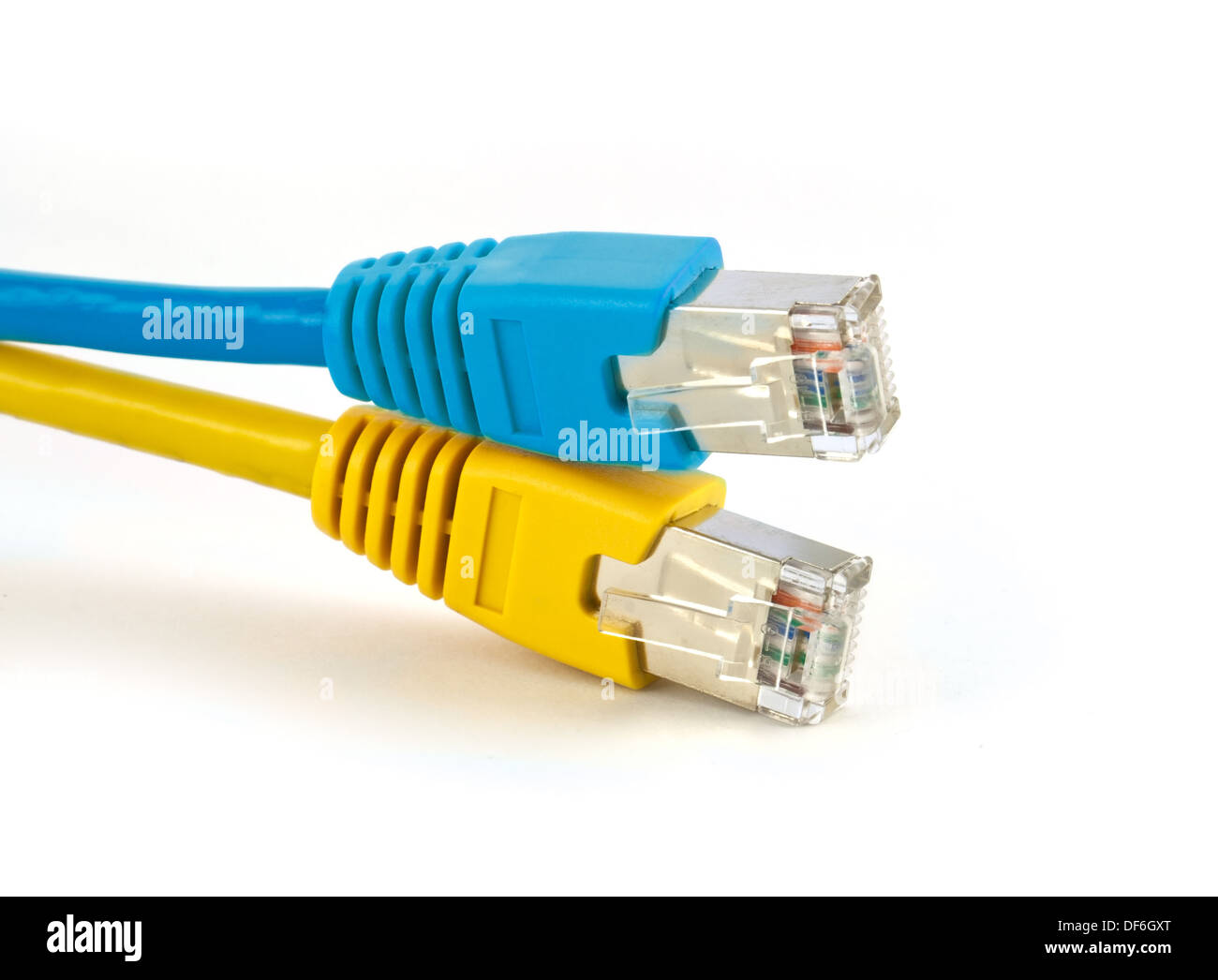 Ethernet cable on white background Stock Photo - Alamy