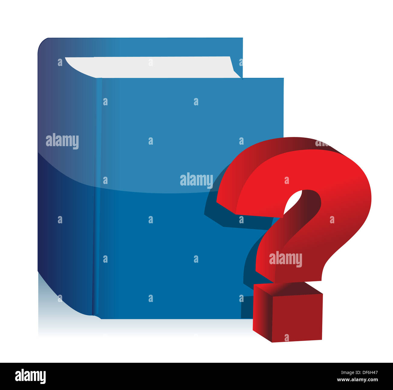 Question Book - unknown content illustration Stock Photo - Alamy