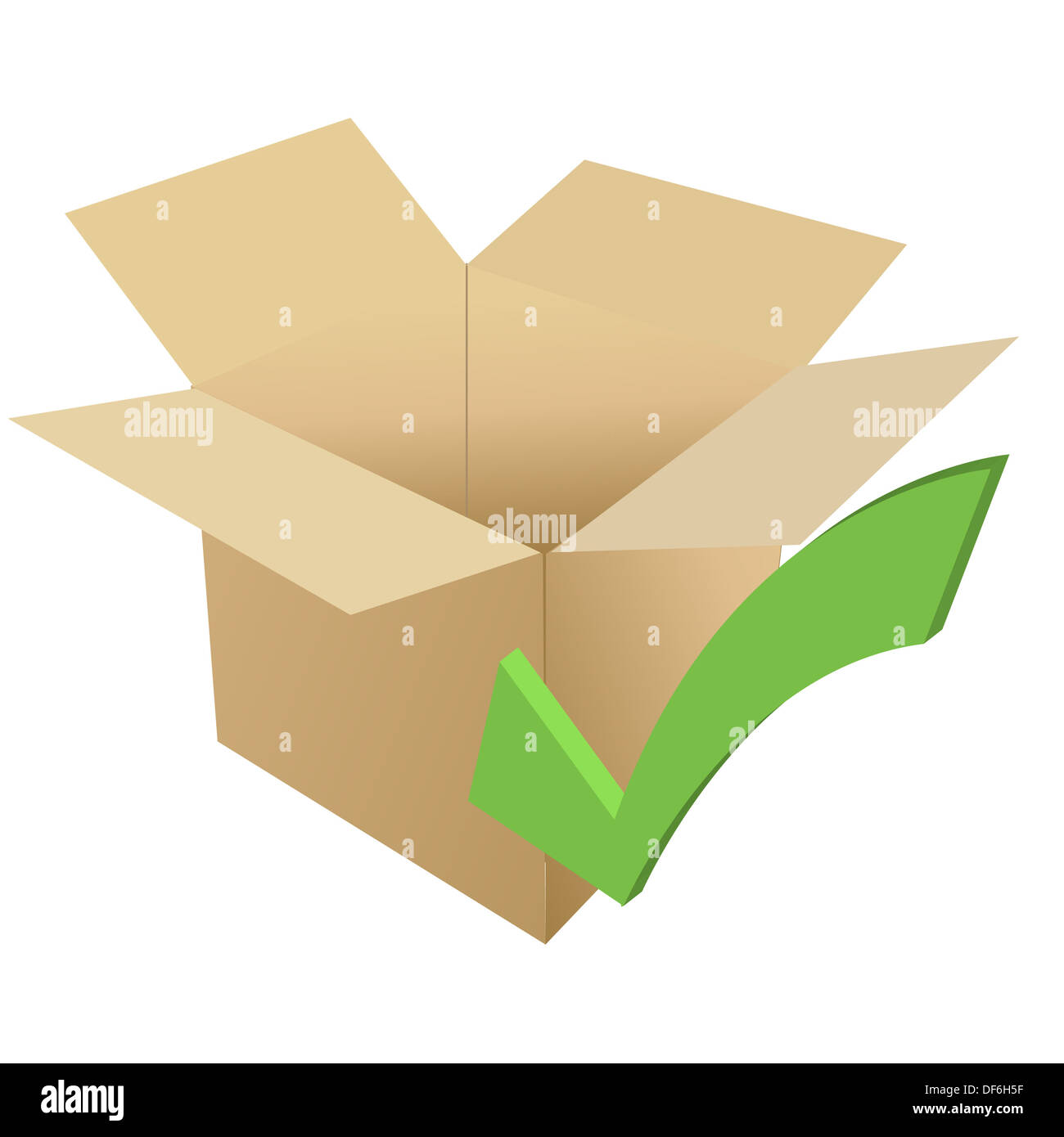 Cardboard with check Stock Photo - Alamy