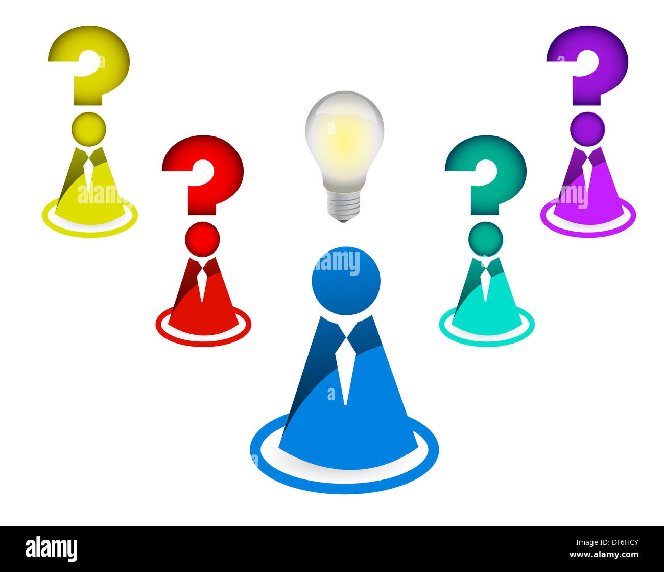Employee Brainstorming Ideas illustration design Stock Photo - Alamy