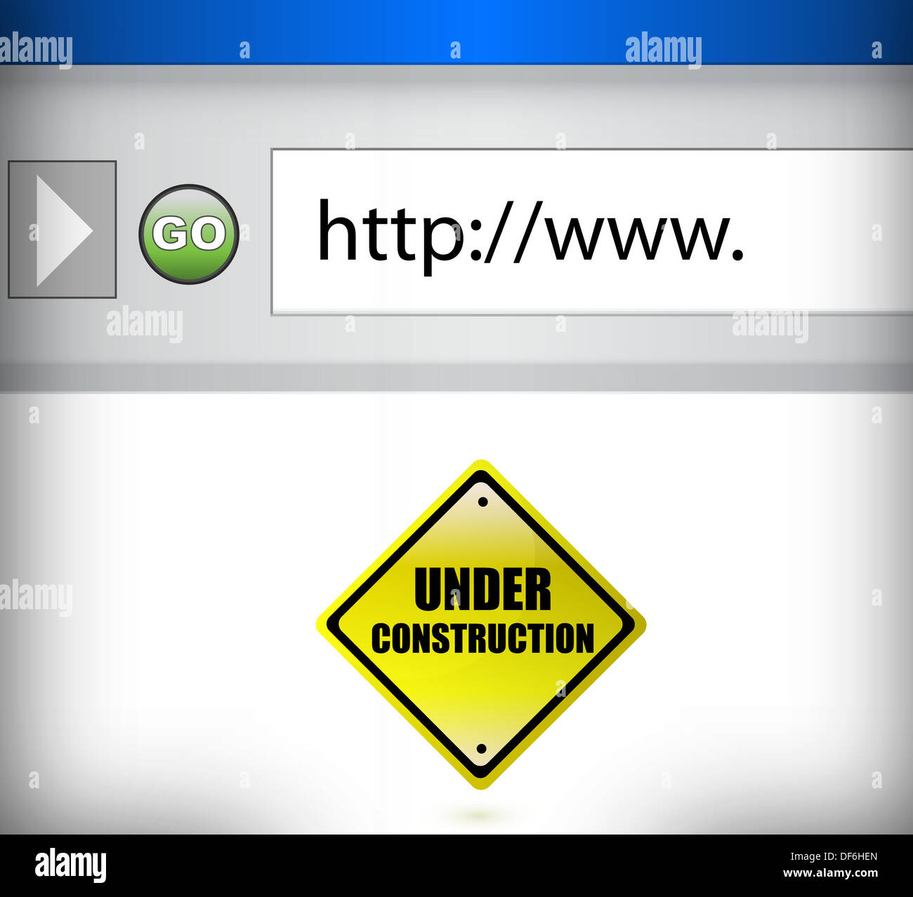 Website under construction browser illustration design Stock Photo - Alamy