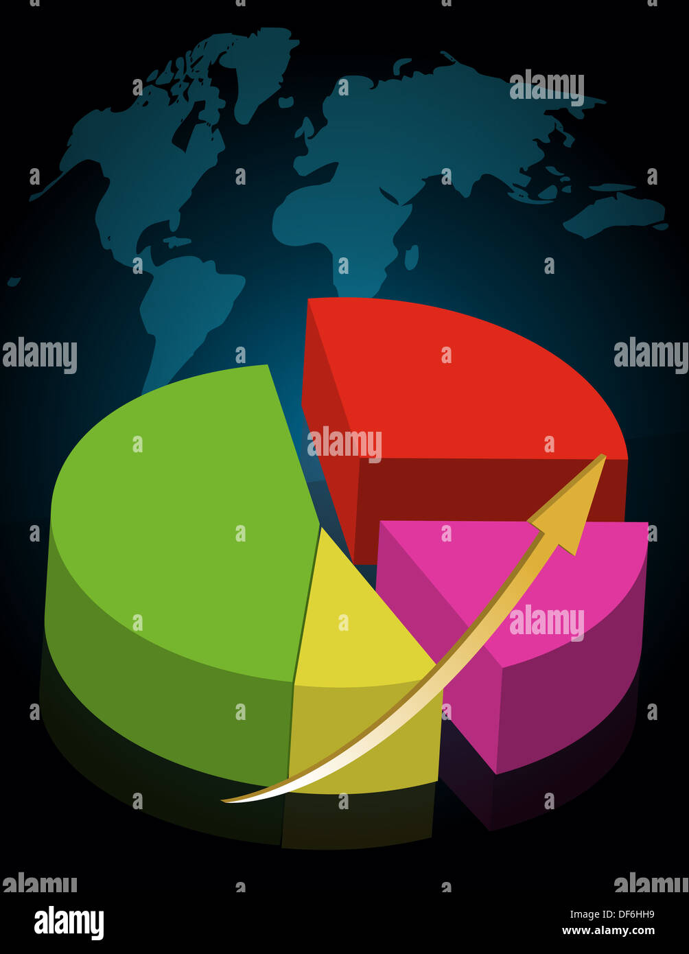 Colorful success pie chart Stock Photo - Alamy