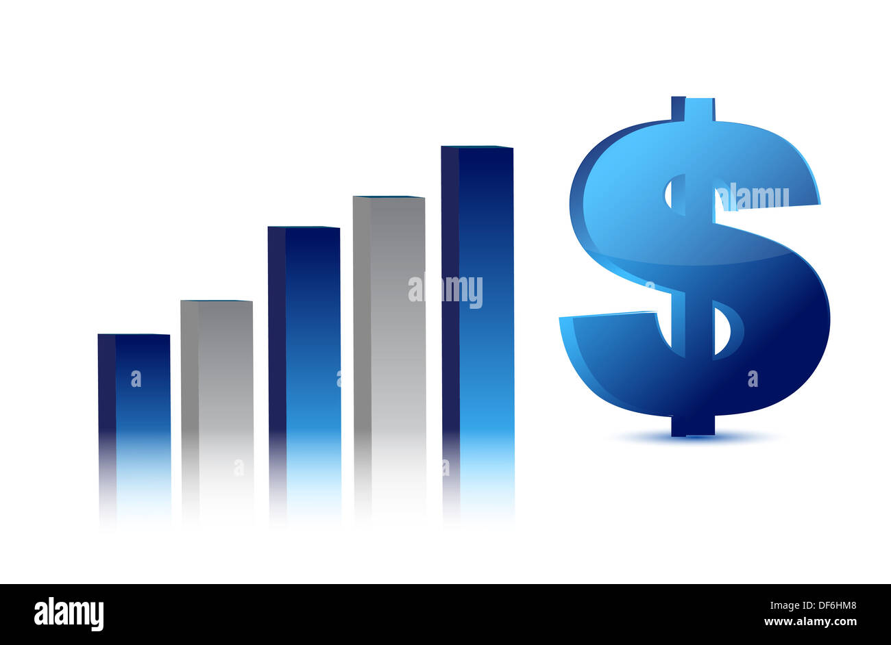 currency business blue dollar graph illustration Stock Photo - Alamy