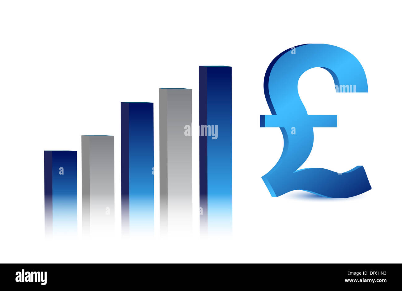 currency business blue British pound graph illustration Stock Photo - Alamy