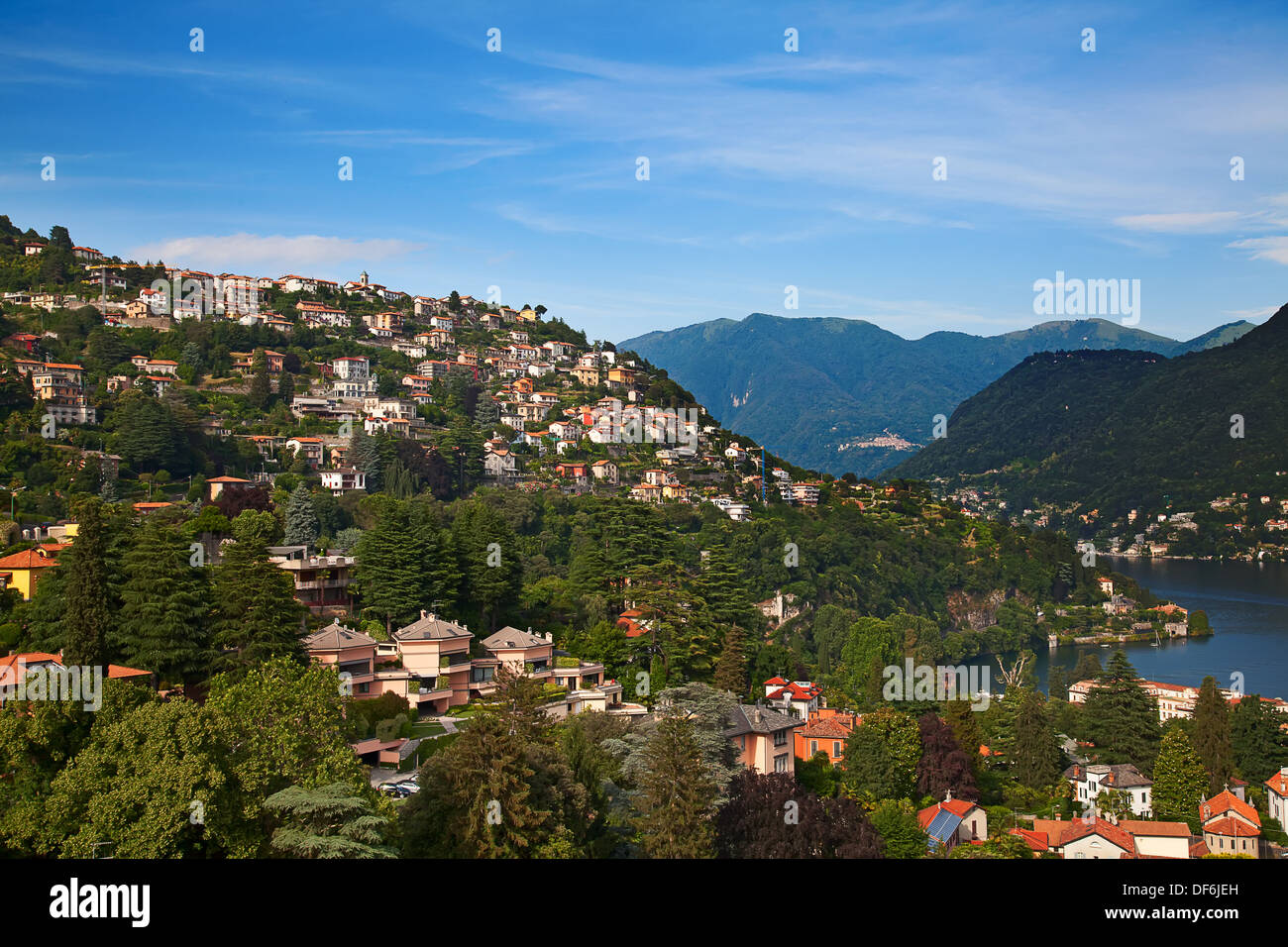 Panoramic view of Cernobbio town (Como lake, Italy Stock Photo - Alamy
