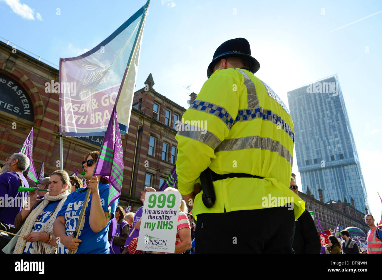 Marching policeman hi-res stock photography and images - Alamy