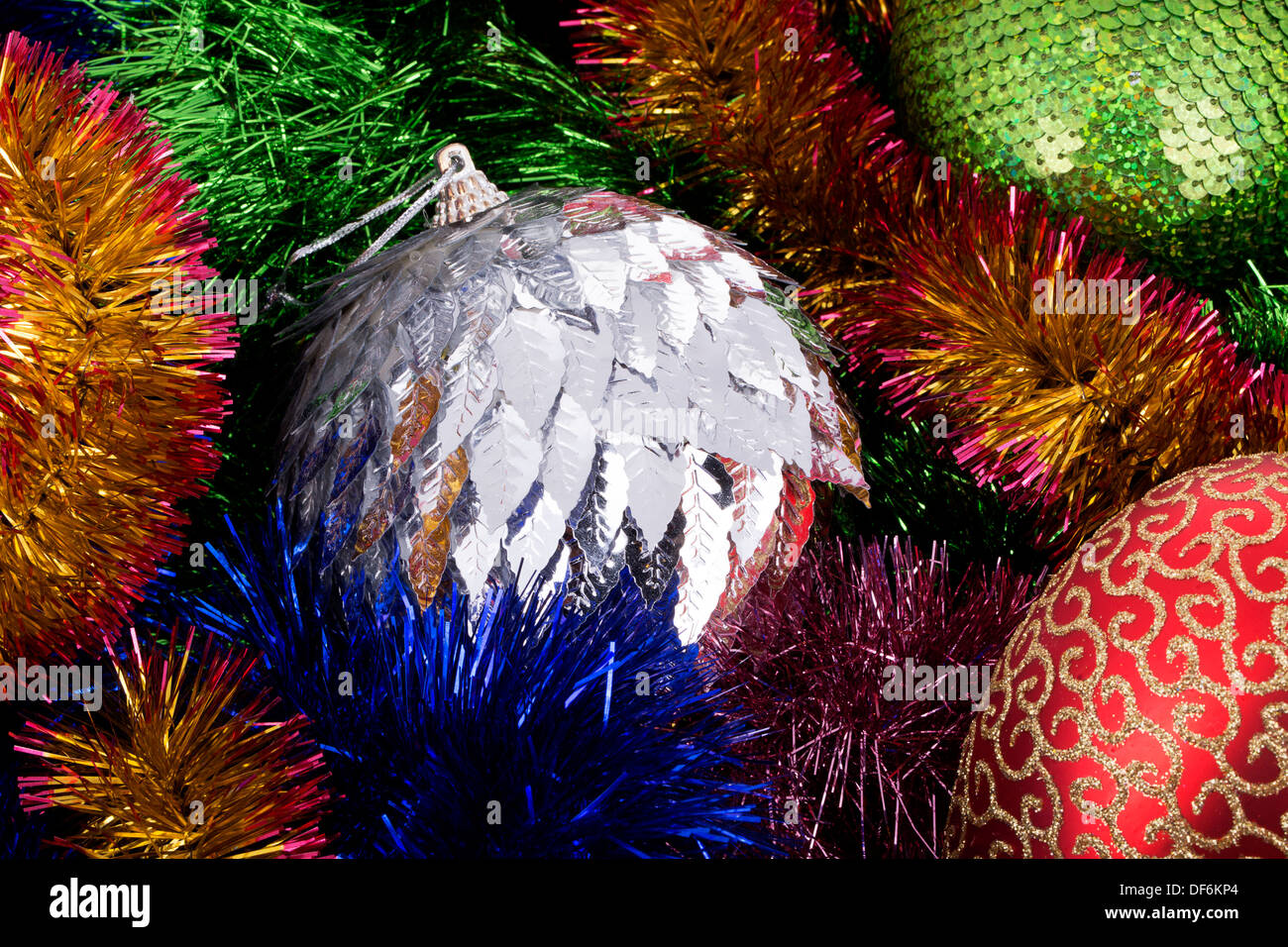 christmas ball set isolated a holiday background concept Stock Photo ...