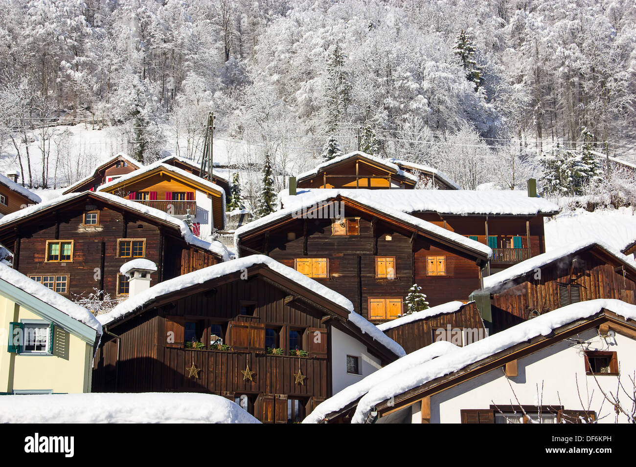 Winter in the swiss alps, Switzerland Stock Photo - Alamy