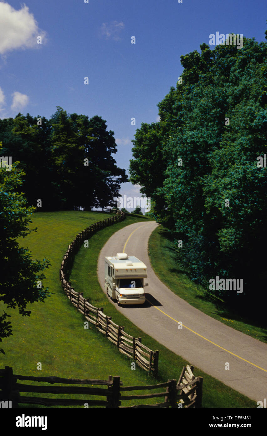 RV touring on the Blue Ridge Parkway, Virginia Stock Photo - Alamy