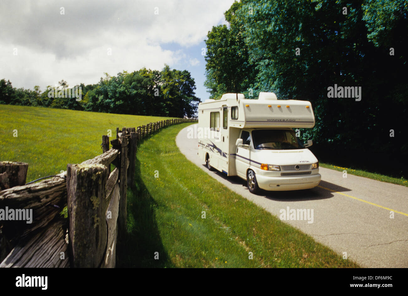 RV touring on the Blue Ridge Parkway, Virginia Stock Photo - Alamy