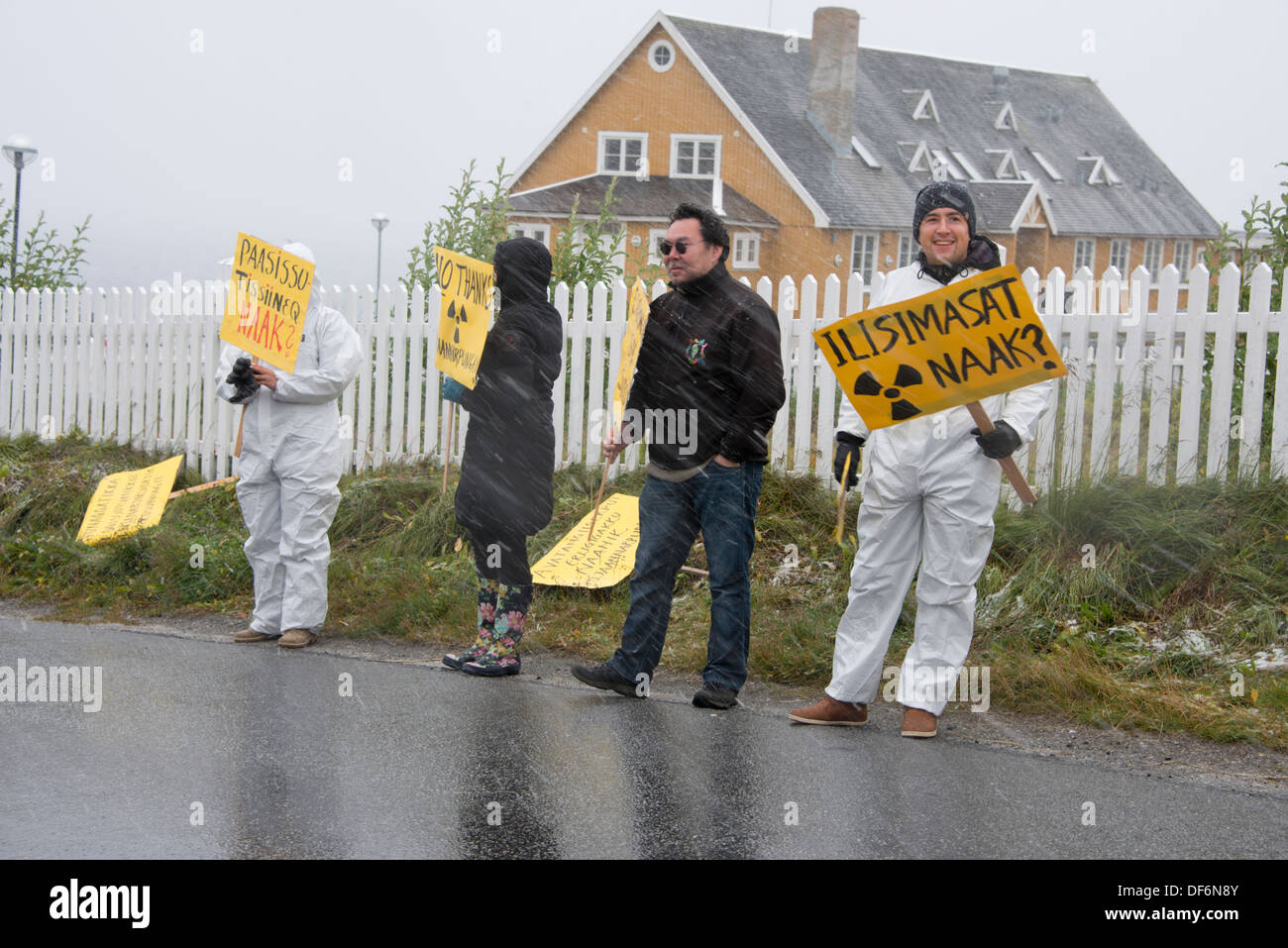 Greenland, capital city of Nuuk (Danish - Godthab). Greenlandic Stock ...