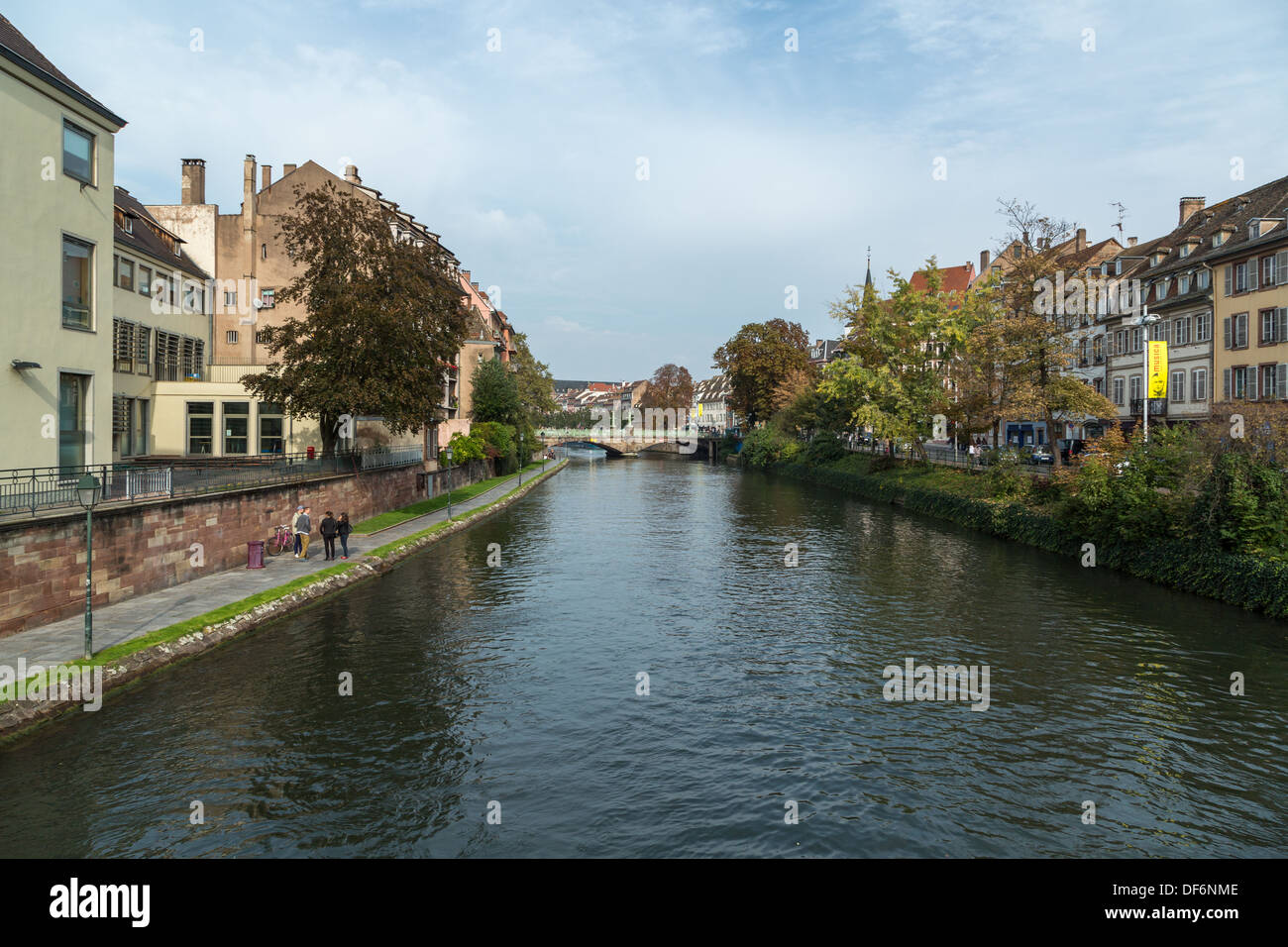 A photograph of the canal in Strasbourg taken from a bridge Stock Photo ...
