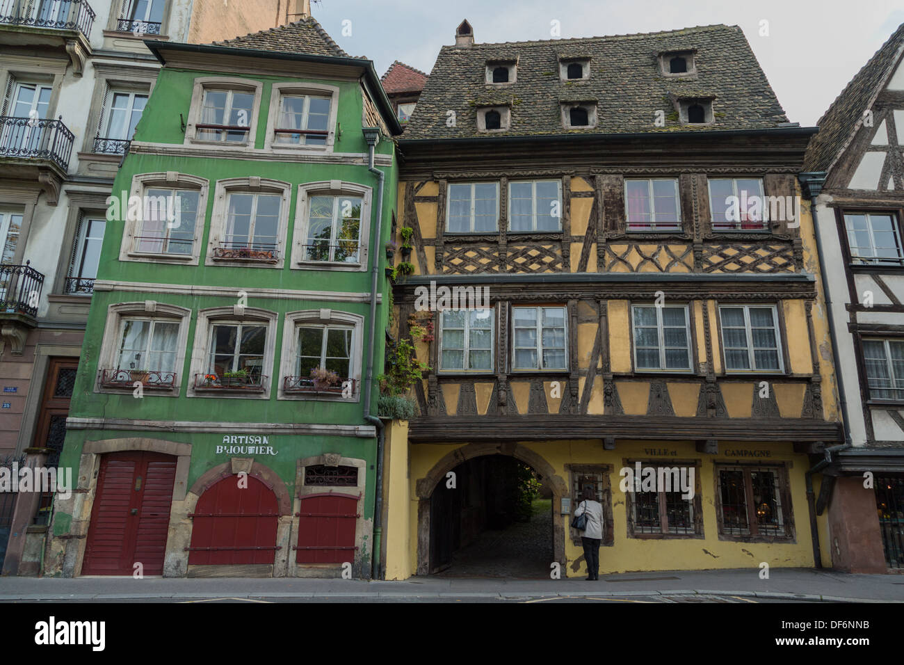 A photograph of some very old and colorful houses in Strasbourg Stock ...
