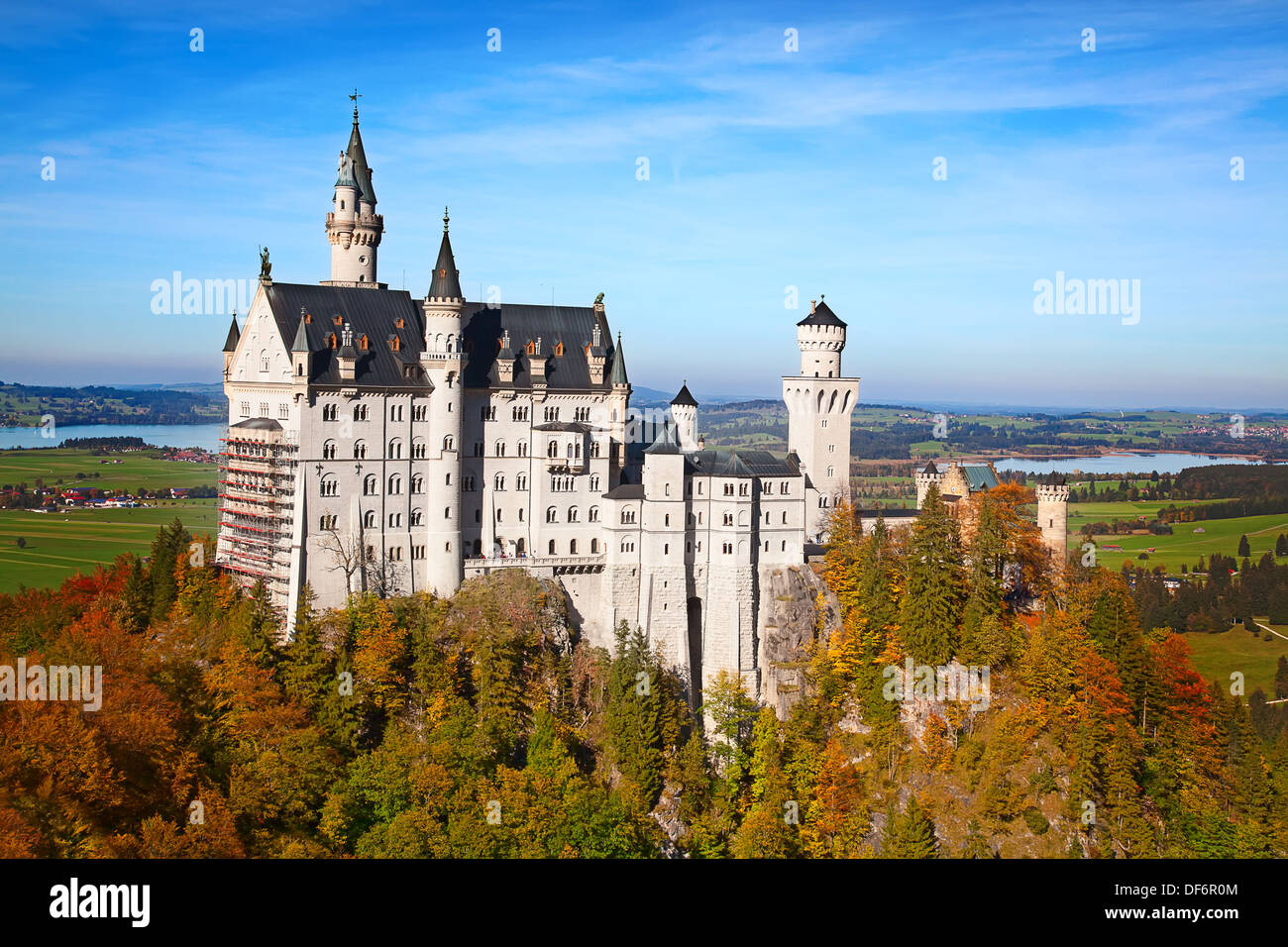Neuschwanstein castle in Bavarian alps, Germany Stock Photo - Alamy