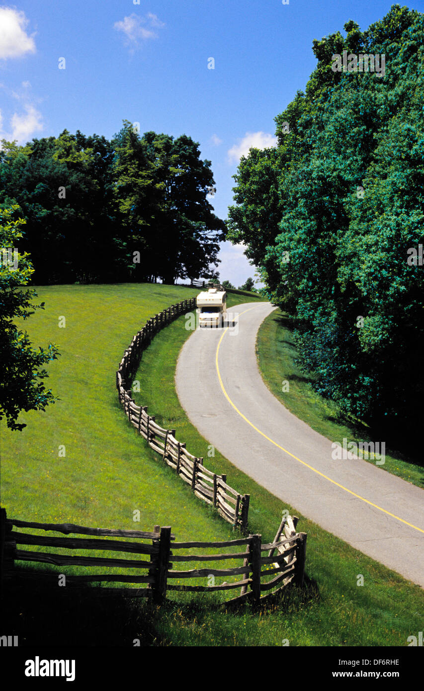 RV touring on the Blue Ridge Parkway, Virginia Stock Photo - Alamy