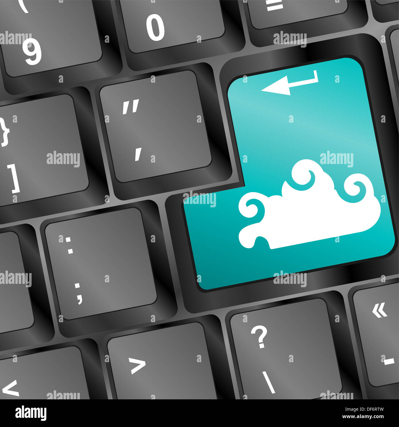 Cloud computing concept on computer keyboard Stock Photo - Alamy