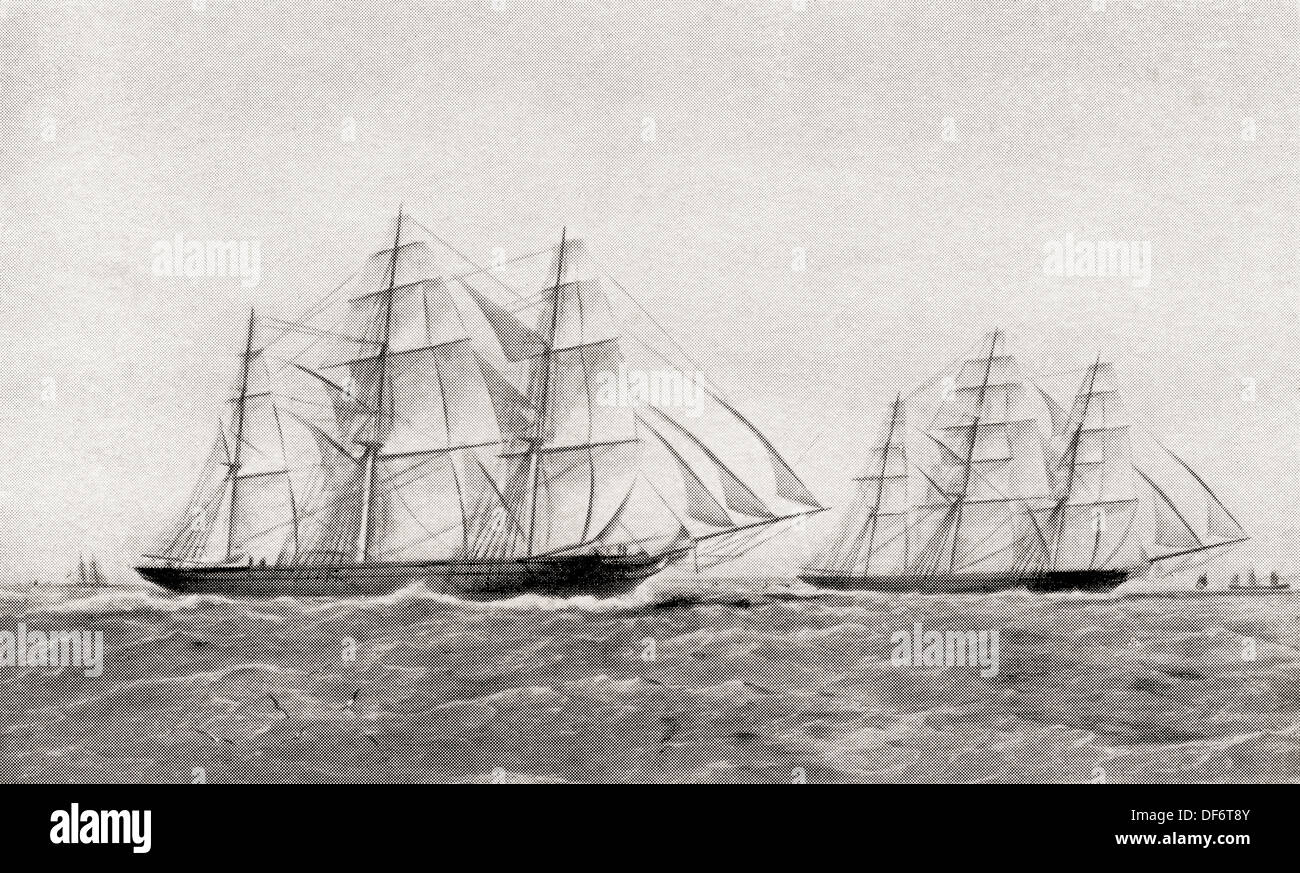 Clipper ships race hi-res stock photography and images - Alamy