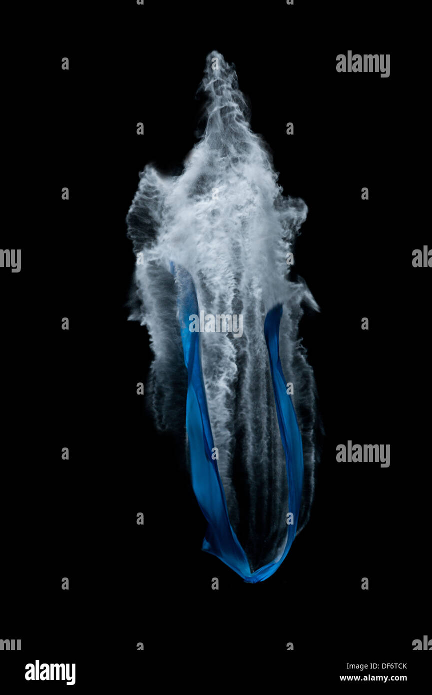 high speed flash capturing bursting balloon and visible sound wave ...