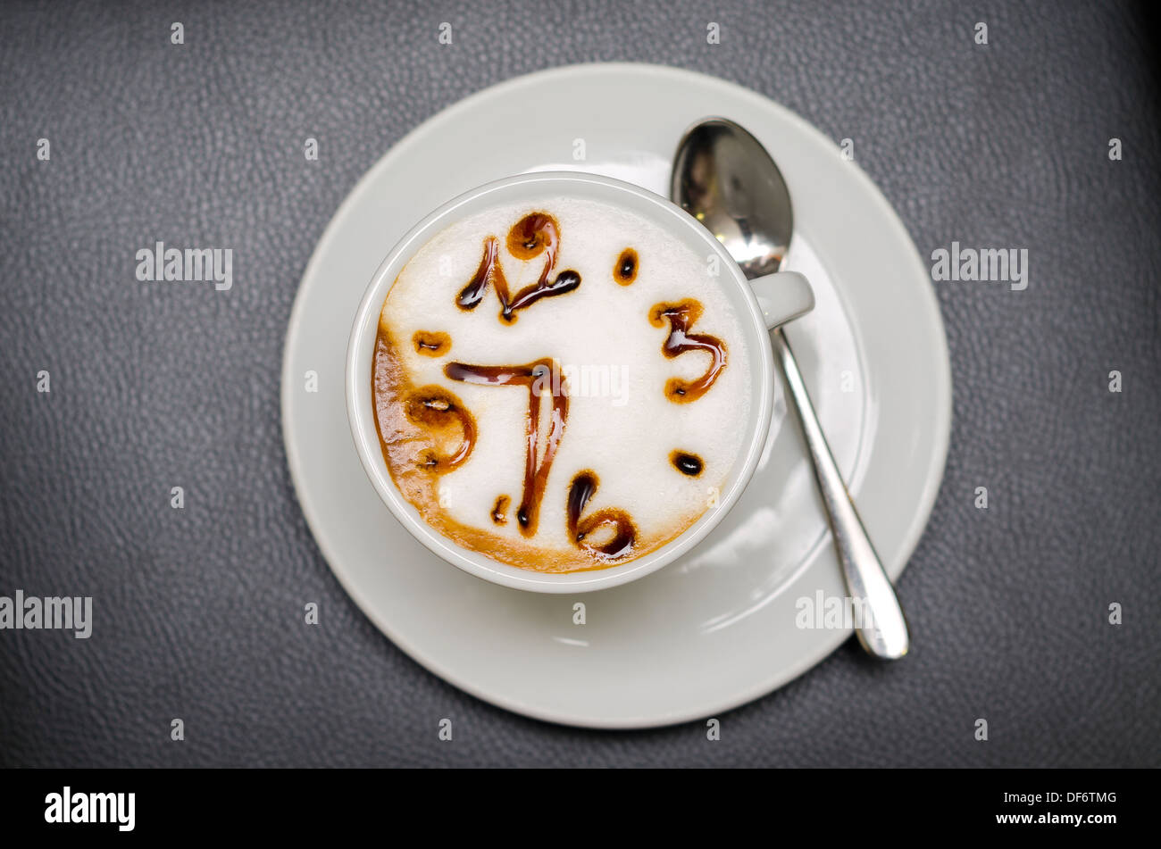 coffee with clock face Stock Photo - Alamy