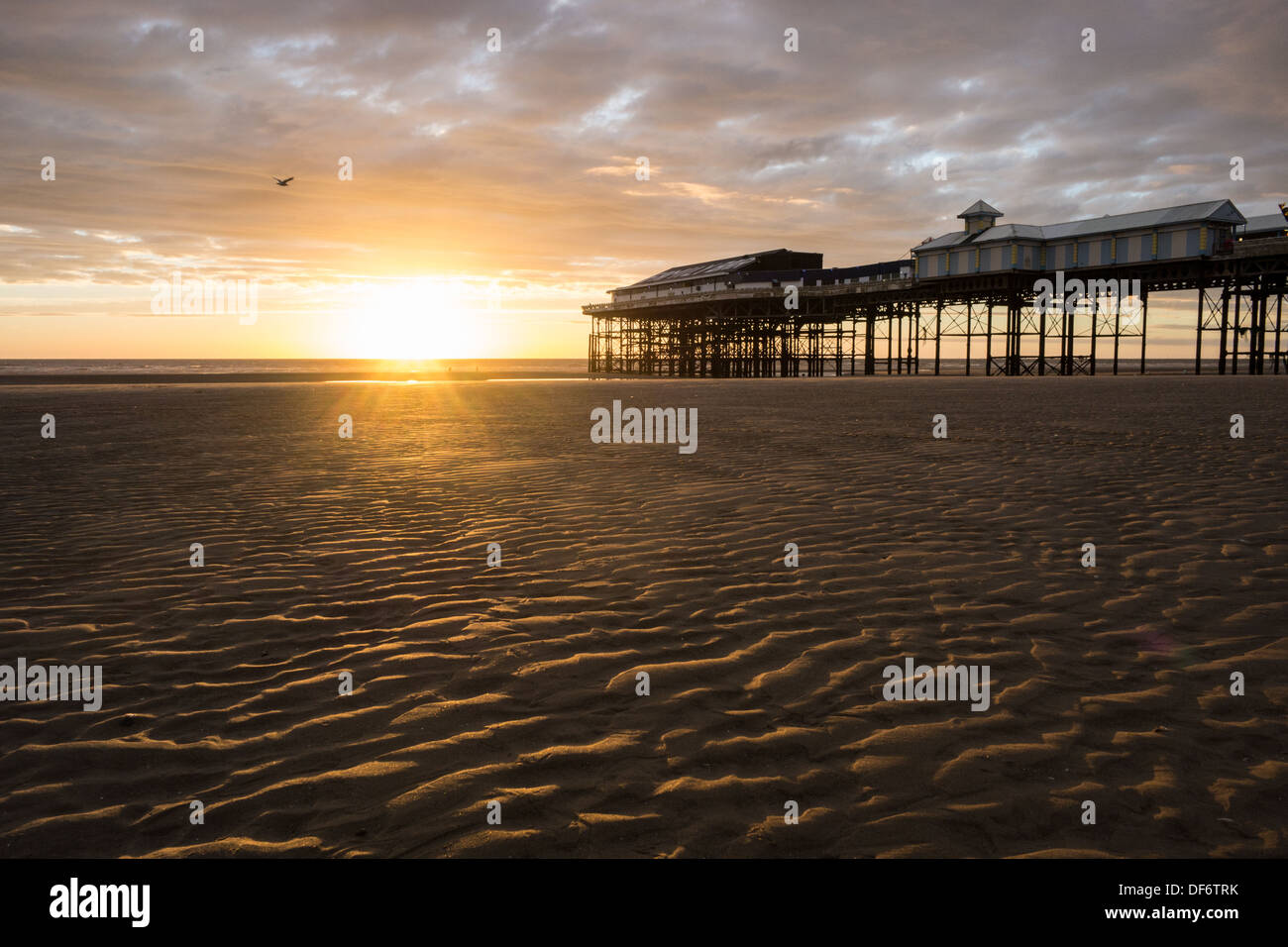 sunset over Blackpool Stock Photo - Alamy