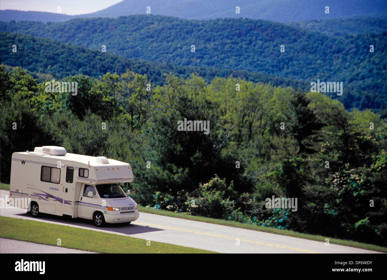 RV tour on the Blue Ridge Parkway, Virginia, USA Stock Photo - Alamy