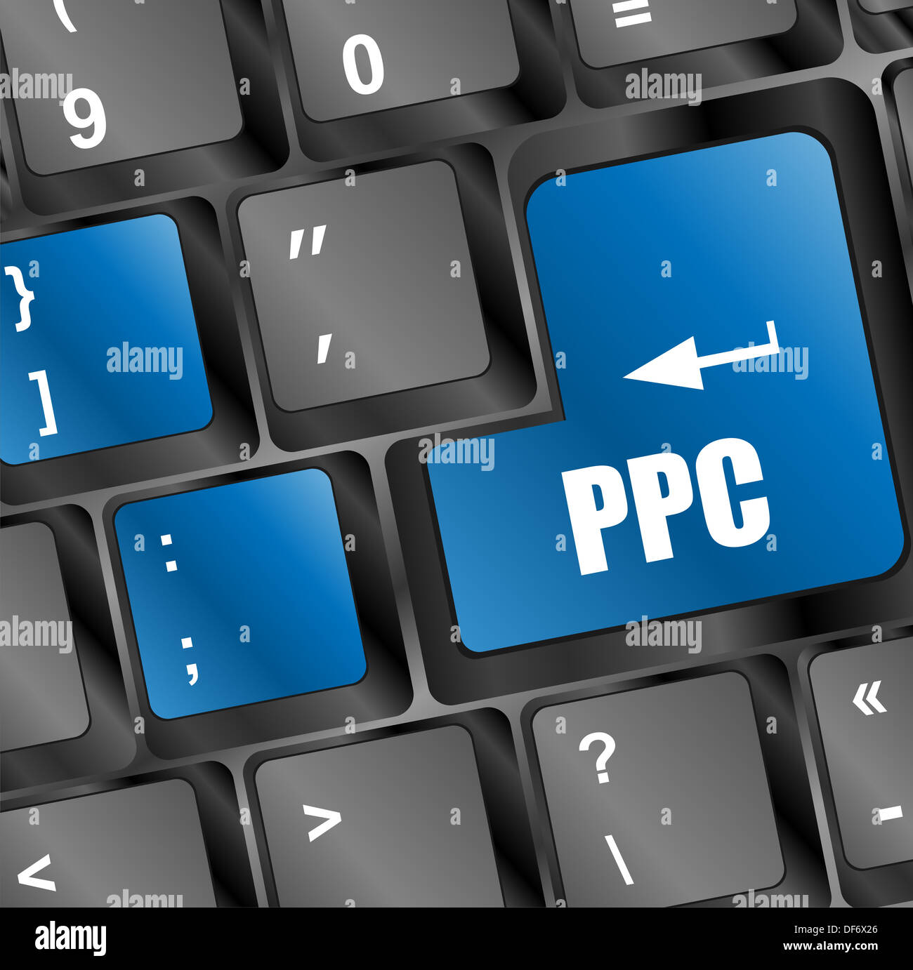 PPC (Pay Per Click) Concept. Button on Modern Computer Keyboard Stock Photo - Alamy