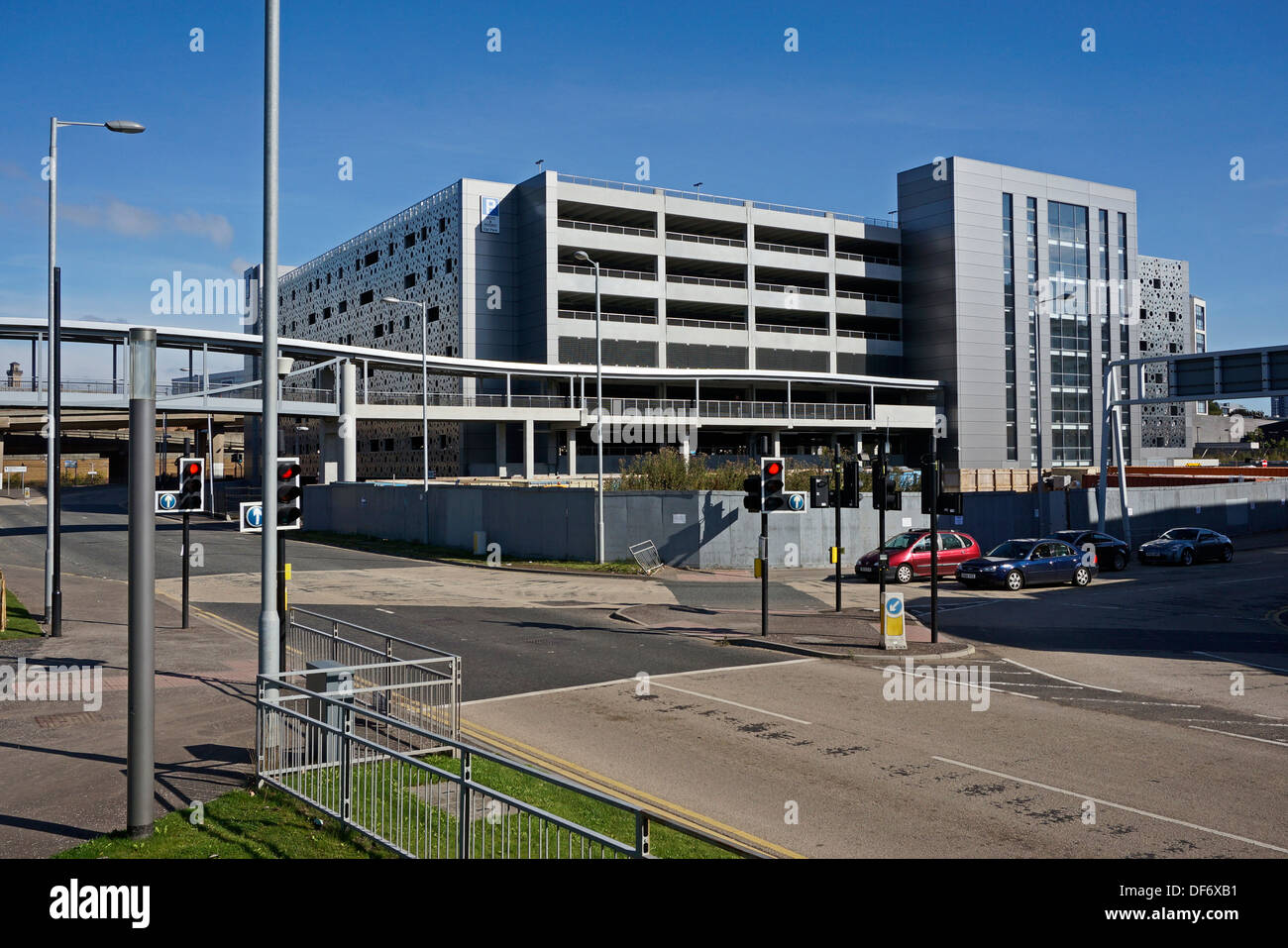 Multistory garage complex with overbridge serving The Hydro and SECC at ...
