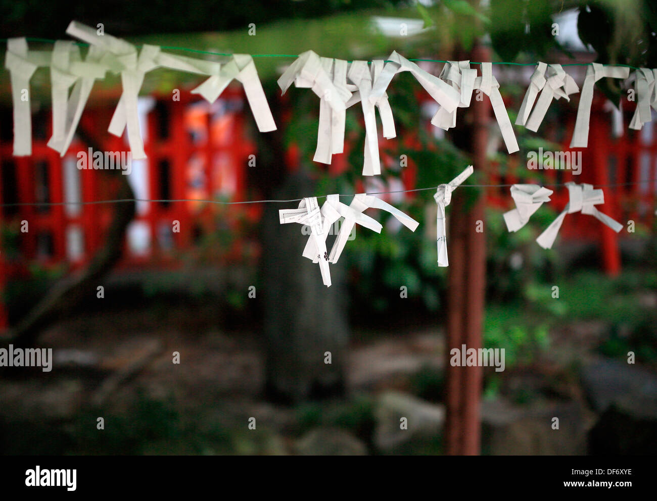 Japan temple wishes Stock Photo - Alamy