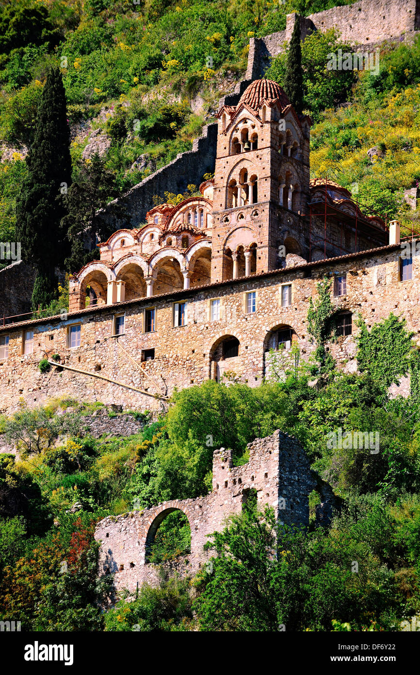 Exterior of the Byzantine Orthodox monastery of Pantanassa , Mystras ...