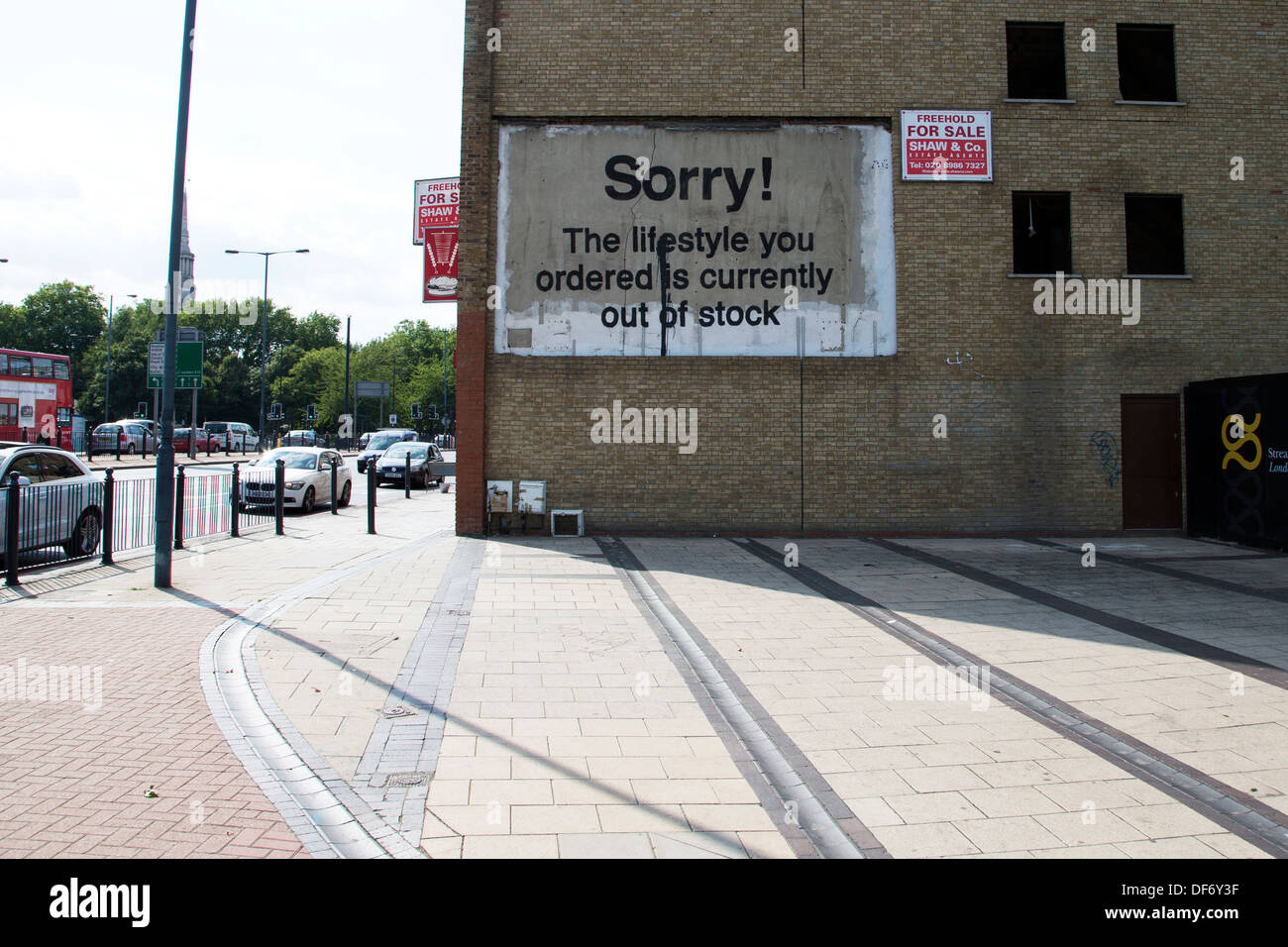 'Sorry the lifestyle that you have ordered is out of stock' street art ...