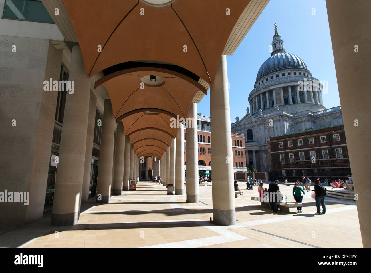 St Paul's Cathedral from Paternoster Square, London, England, UK Stock ...