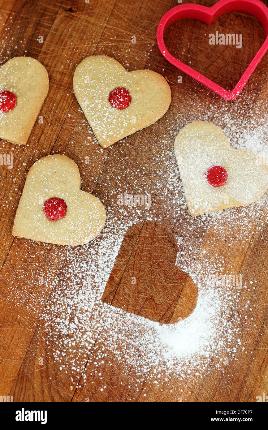 Heart Shaped Cookies Stock Photo - Alamy