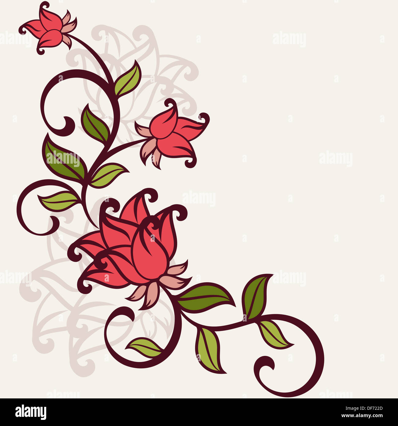Flourish invitation card Stock Photo - Alamy