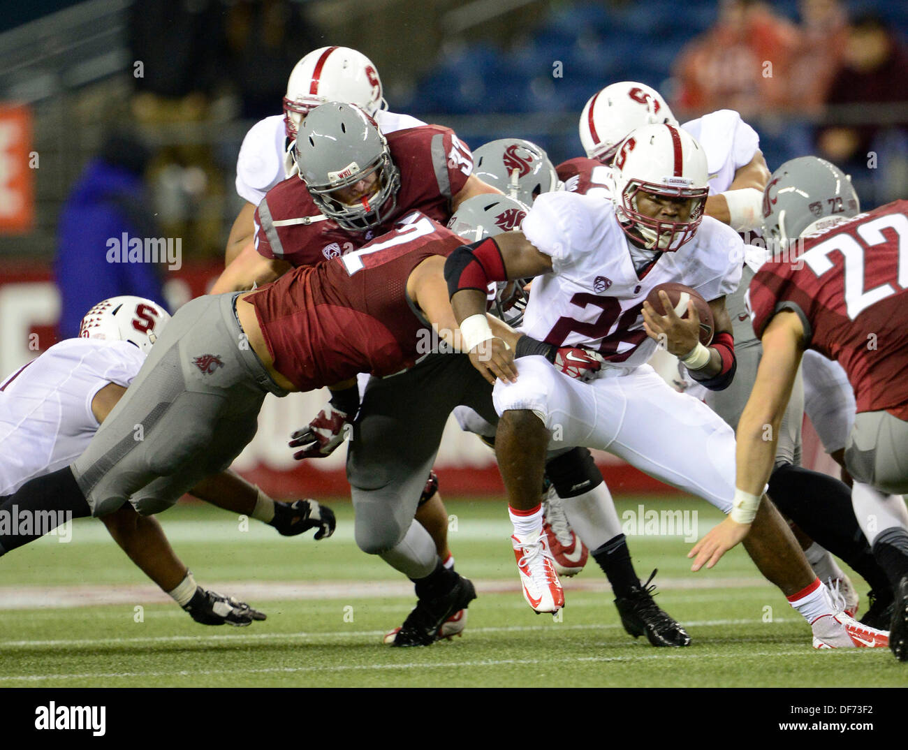 Seattle, WA, USA. 28th Sep, 2013. Stanford Cardinal running back Barry ...