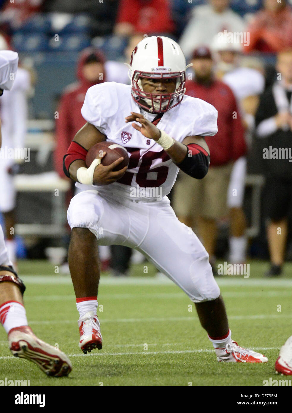 Seattle, WA, USA. 28th Sep, 2013. Stanford Cardinal running back Barry ...