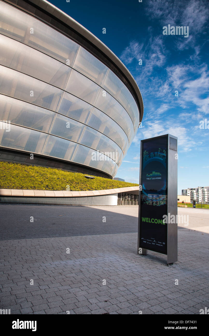 The recently completed SSE Hydro concert venue on the banks of the ...