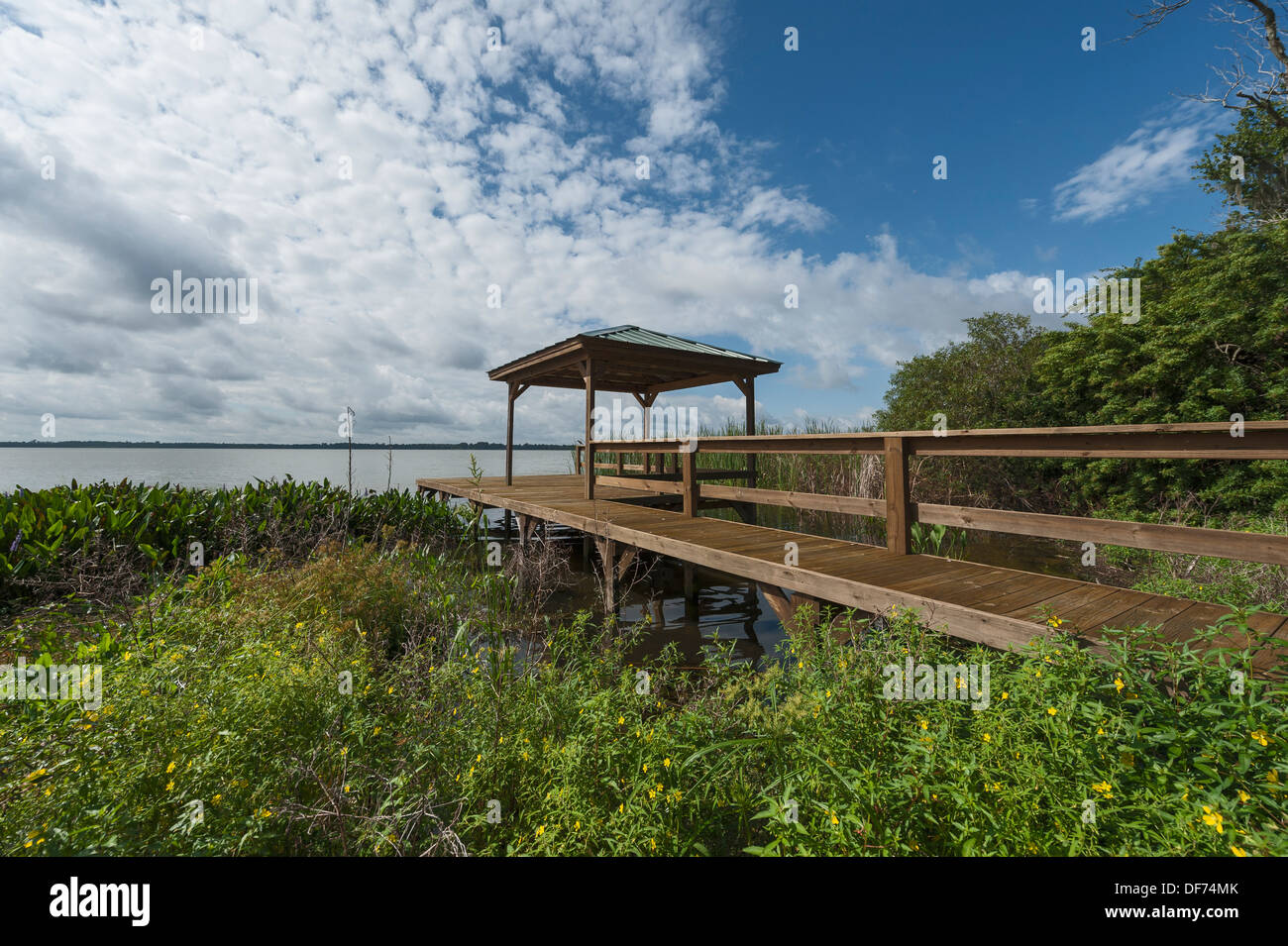 A Dock on the shores of Lake Dora in the City of Mount Dora, Florida ...
